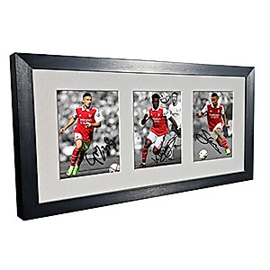 2022/23 Arsenal - Bukayo Saka - Gabriel Martinelli - Gabriel Jesus Signed Autographed Photo Photograph Picture Frame Football Soccer Poster Gift