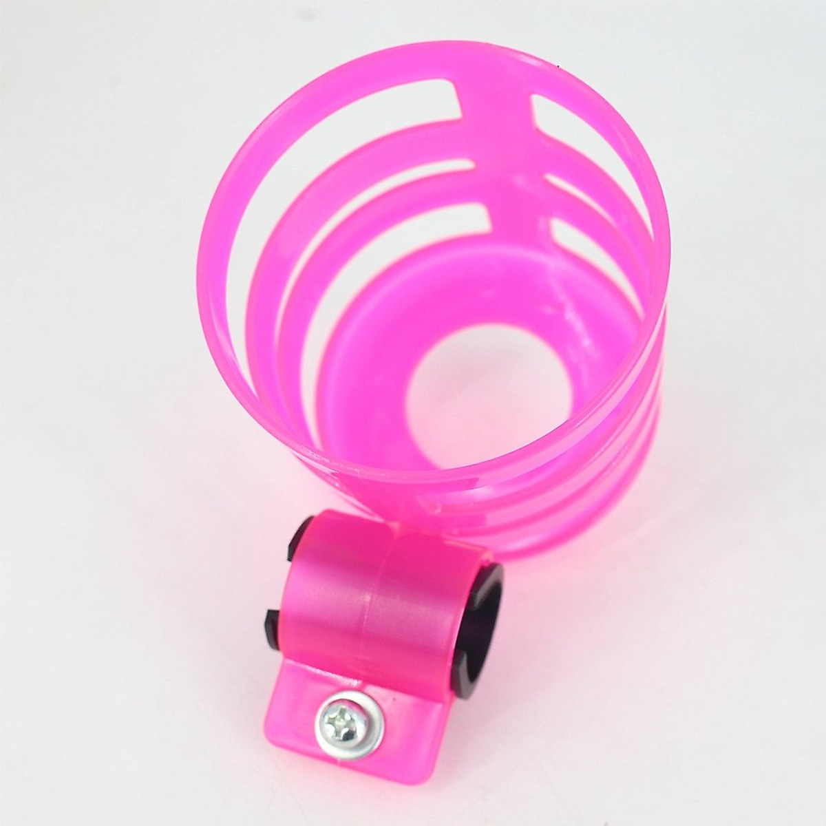 Water Cup Holder Drink Holder Rack for Strollers Wheelchairs Rollators Walkers Bicycles for Bottles (Pink)
