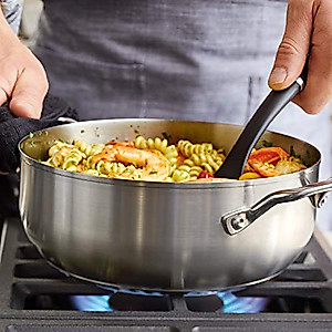 KitchenAid 3-Ply Base Brushed Stainless Steel Casserole Dish/Pan with Lid, 4 Quart