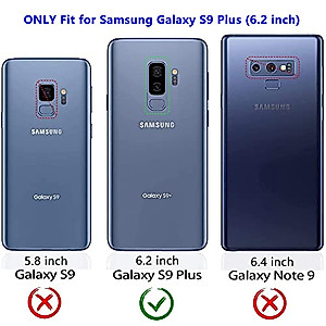 Samsung Galaxy S9 Plus Case Galaxy S9+ Case Military Grade Shockproof with Kickstand Stand Built-in Magnetic Car Mount Armor Heavy Duty Protective Case for Galaxy S9 Plus Phone Case (Blue)