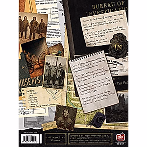 Bureau of Investigation: Investigations in Arkham & Elsewhere Board Game, Cooperative Mystery Game for Kids & Adults, Ages 14+, 1-8 Players, 120-240 Minute Playtime, Made by Space Cowboys