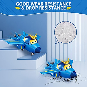 Super Wings 5" Transforming Jerome Airplane Toys, Safe and Durable Vehicle Action Figure, Plane to Robot, Transformer Toys for 3+ Years Old Boys and Girls, Preschool Kids Birthday Gift, Blue