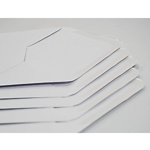 Craft UK 839 8 x 8 inch Scalloped Card and Envelope pack of 25 - White