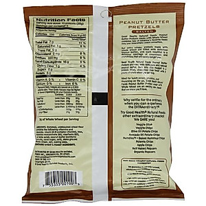 Good Health Peanut Butter Pretzels, Salted, 5.5 Ounce Bags (Pack of 12)