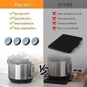 AIEVE Appliance Slider, 8Pcs Adhesive Magic Teflon Self Stick Slider for Most Countertop Small Kitchen Appliance Coffee Maker, Air Fryer, Pressure Cooker, Blender and More, Easy Moving & Saving Space