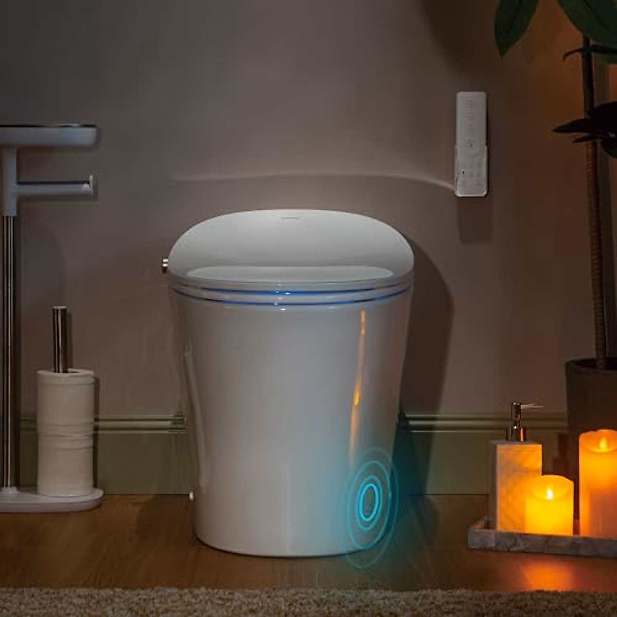 WOODBRIDGE Smart Bidet Toilet with Auto Open/Close Lid, Foot Sensor Operation,Dual Auto Flush, Heated Seat, Power Outage Flush,Hygienic Wash,Night Light,LT610