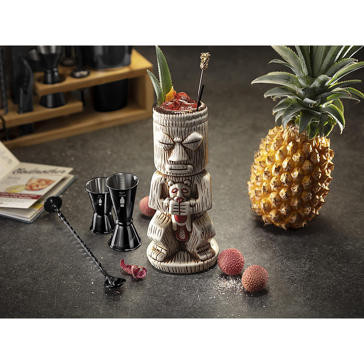 ROCKSLY Mixology Bartender Kit and Cocktail Shaker Set for Drink Mixing | Mixology Set with 10 Bar Set Tools and Bamboo Stand Makes It The Perfect Home Cocktail Kit | Complete Bartender Kit (Black)