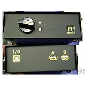 NEW 2 Way Printer Scanner USB - Port - AB A-B Switch Box - Works with MACS AND PCs