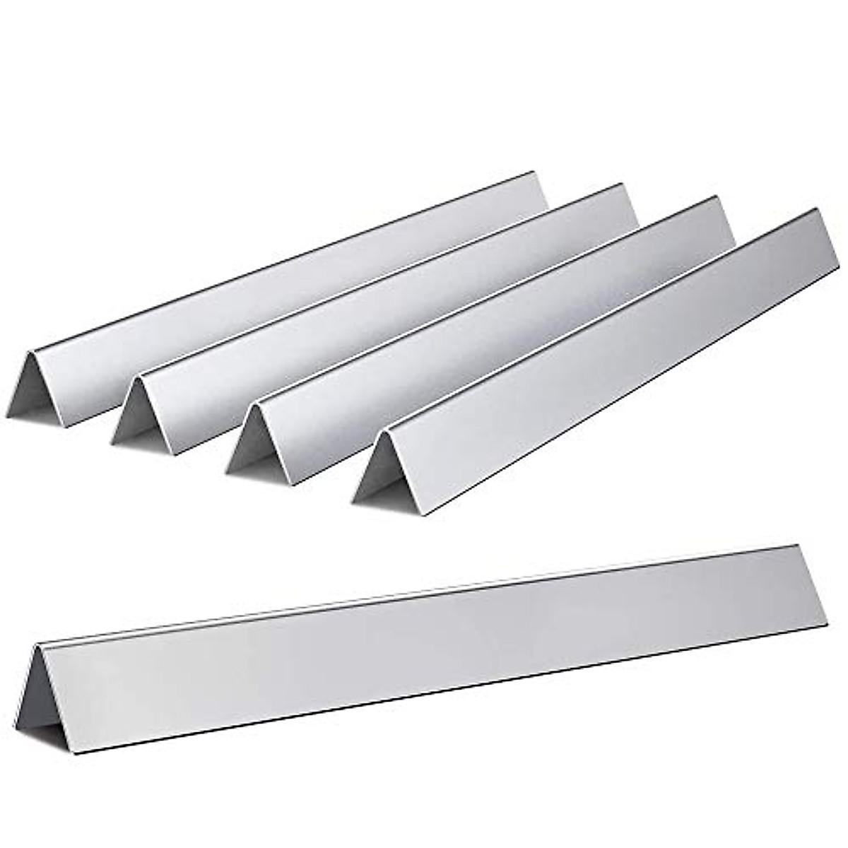 Votenli S753F(5-Pack) 22 1/2" Stainless Steel 7536 7537 16GA Flavorizer Bars for Weber Genesis Silver B and C, Spirit 700 Weber 900 (22 1/2 X 2 1/4")