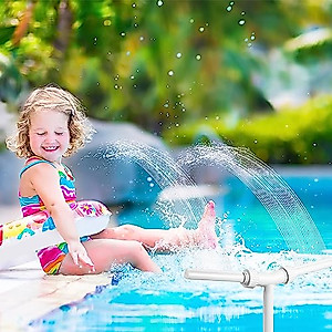 SAVITA Pool Fountain, Adjustable Water Fountain Dual Spray Swimming Pool Fountain with Adapter for Outdoor Inground and Above Ground Pools for 1.5/2.2inch Return Sprinklers