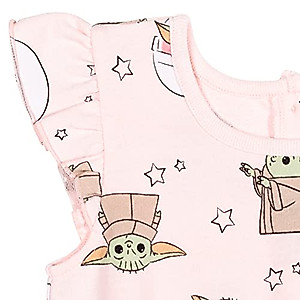 STAR WARS The Mandalorian The Child Little Girls Romper Pink 7-8