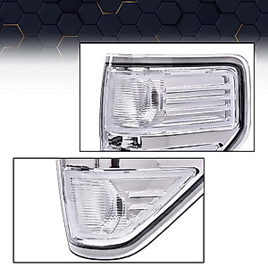 PIT66 Tail Lights Rear Lamps,Compatible with 2009-2014 Ford F150 (Basic Style, Black)