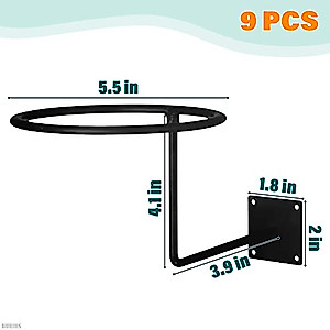 9Pcs Wall Hat Rack Helmet Stand - Black Metal Baseball Hat Organizer Hat Display Rack Helmet Holder Wall Mount Closet Storage- Wig Stand Home Organization Motorcycle Helmet Accessories Cowboy Hat Rack
