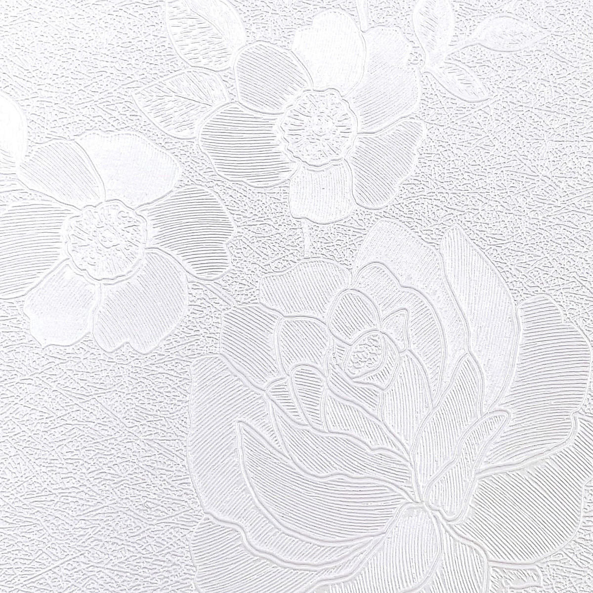 SimpleLife4U White Rose Flower Furniture Paper Adhesive Shelf Liner DIY Storage Chest Drawers 17.8 Inch by 9.8 Feet