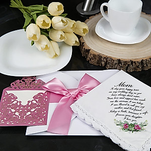Mom Mother of the Bride Gift from Daughter Wedding Day Personalized Handkerchief