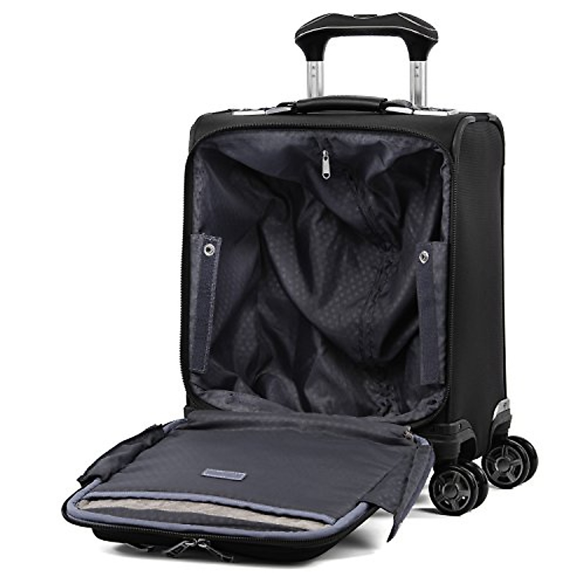 Travelpro Platinum Elite Carry-on Spinner Tote Bag with USB Port, Shadow Black, 16-Inch