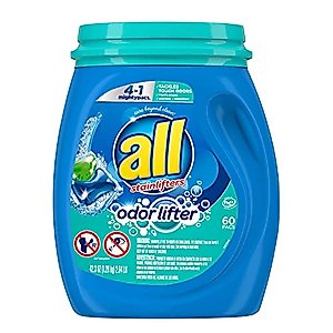 All Laundry Detergent Pacs, Oxi plus Odor Lifter, 60 Count + Snuggle SuperFresh Fabric Softener Dryer Sheets with Static Control and Odor Eliminating Technology, Original, 200 Count