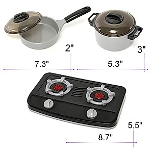 20 PCS Kitchen Playsets, OMGOD Play House Toy Breakfast Stove Pots Utensils and Pans Food Pretend Cookware Cooking Play Kitchen Set Playset for Kids Girl Boy Toddlers Birthday for girl