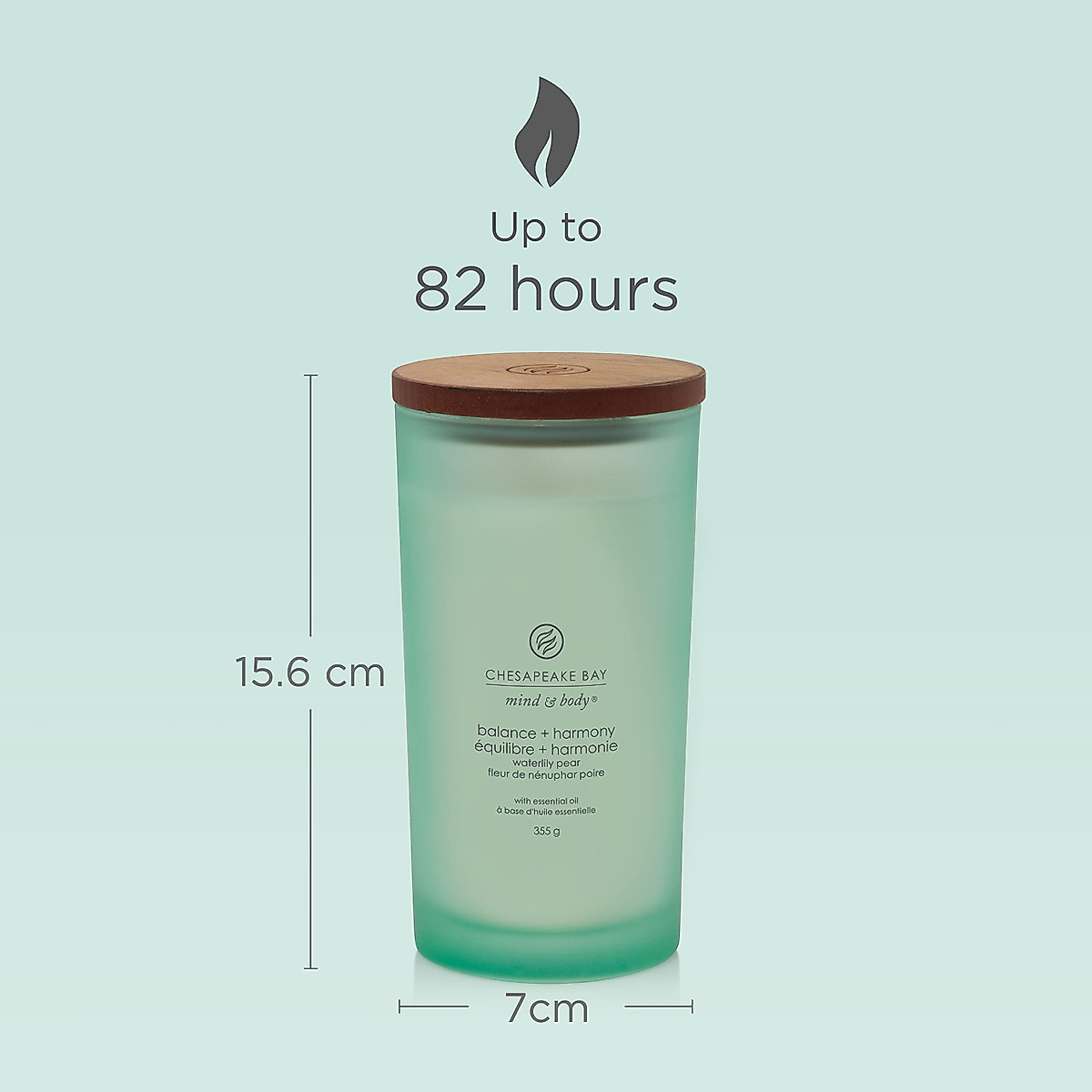 Chesapeake Bay Scented Candle, Balance + Harmony (Water Lily Pear) Large Tumbler Aromatherapy Candle, Long Burning Candles: up to 82 Hours, Mind & Body Collection, Gifts for Women
