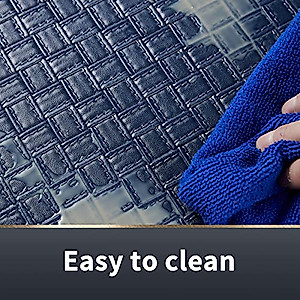 Asvin Premium Kitchen Mat Set, Anti Fatigue PVC Kitchen Floor Mat and Rug, 17"x30"+17"x47", Cushioned, Waterproof, Heavy Duty Kitchen Sink Mat for Home, Farmhouse, Indoor, Blue