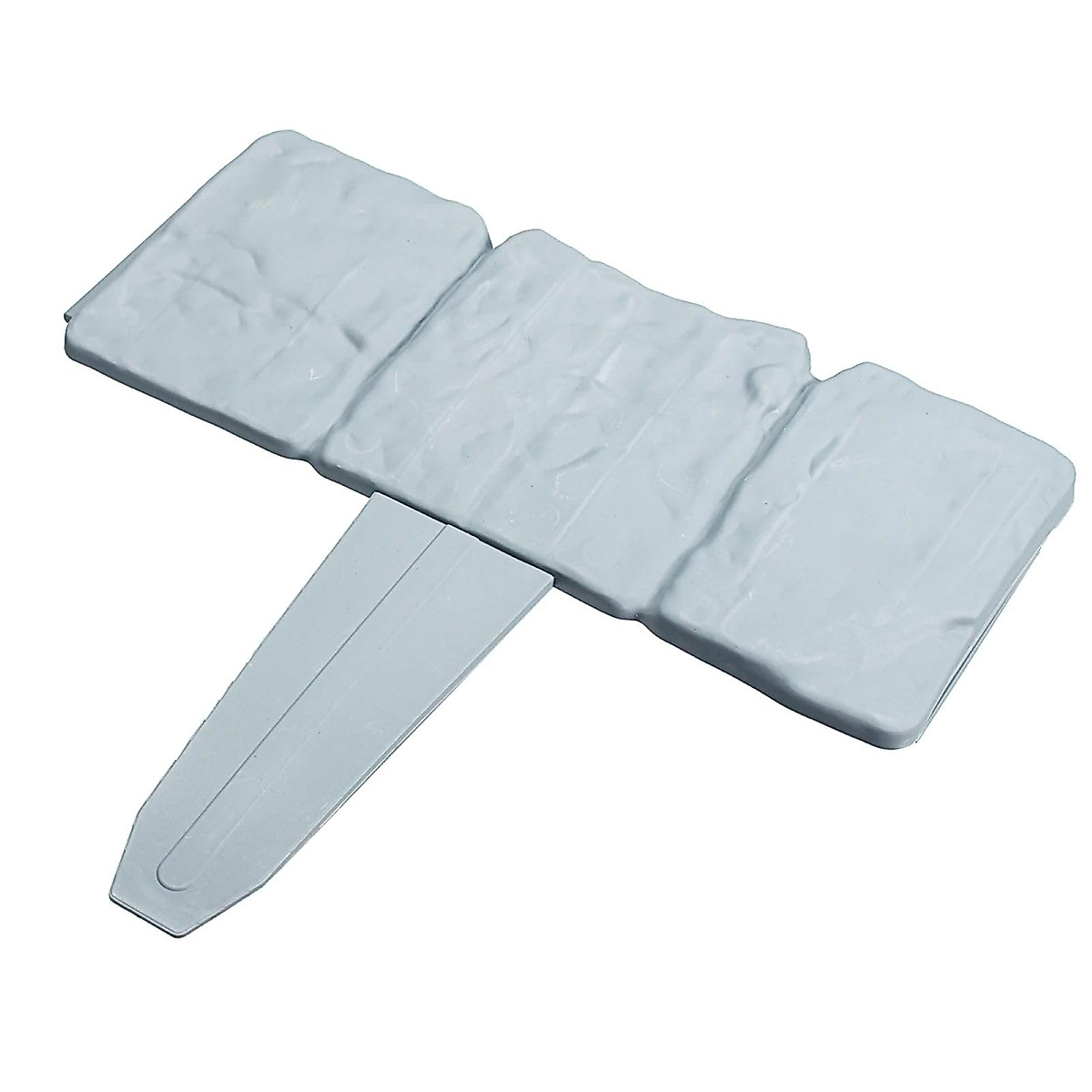 20x Cobbled Stone Effect Plastic Fence Garden Lawn Yard Plant Edging Border Grey