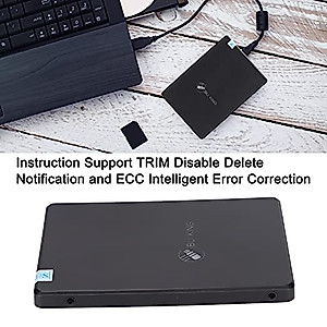 JINDI Solid State Drive, Long Service Life High Speed Transmission Mobile Hard Drive ECC Intelligent Error Correction for Desktop for Laptop(#5)