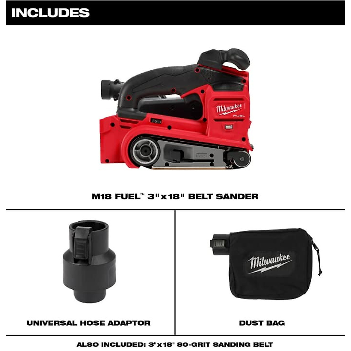 Milwaukee M18 FUEL 3-in. x 18-in. Cordless Belt Sander