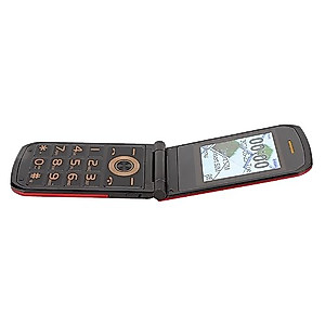 Senior Cell Phone, Flip Design, Dual Screens, Big Buttons, Clear Sound, SOS with GPS, 4G Unlocked (Red)