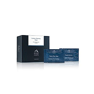 Oars + Alps Face and Body Wipes, Dermatologist Tested Skin Care Infused with Caffeine and Menthol, TSA Approved, 14 Wipes Total