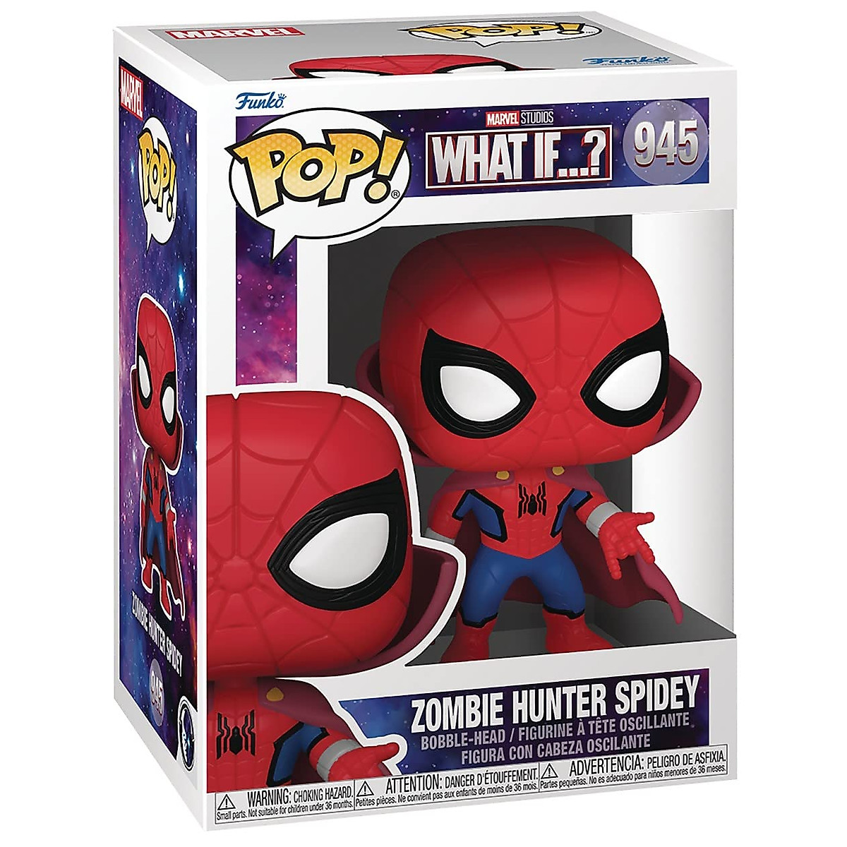 Spider-Man POP Marvel: What If? - Zombie Hunter Funko Pop! Vinyl Figure (Bundled with Compatible Pop Box Protector Case), Multicolor, 3.75 inches
