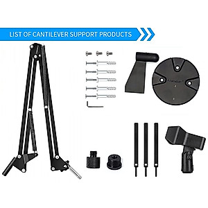 Wave 3 Mic Wall Mount, Microphone Stand Arm Holder compatible with Elgato Wave 3 and Wave 1 Conderser Microphone