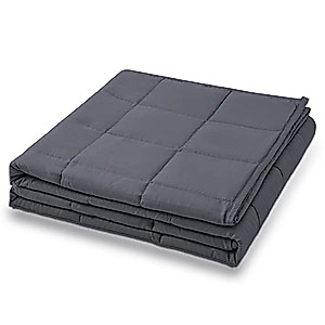 Weighted Blanket (60"x 80" 20 lbs Queen Size) Cooling Heavy Blanket Perfect Breathable Microfiber Material with Premium Glass Beads Soft Weighted Blankets for Adult All-Season