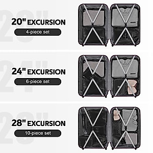Packing Cubes 10 Sets Luggage Packing Organizers for Travel Accessories，Cenivi Travel Essentials，Including Waterproof Shoe Storage Bag Convenient Packing Pouches Clothing Underwear Bag for Traveller