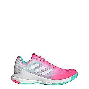 adidas Women's Crazyflight Sneaker, Lucid Pink/White/Flash Aqua, 13.5