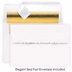 The Gallery Collection, 25 Count Card Pack, Christmas Cards with Foil Lined Envelopes (Watercolor Christmas Forest), For Business or Consumer