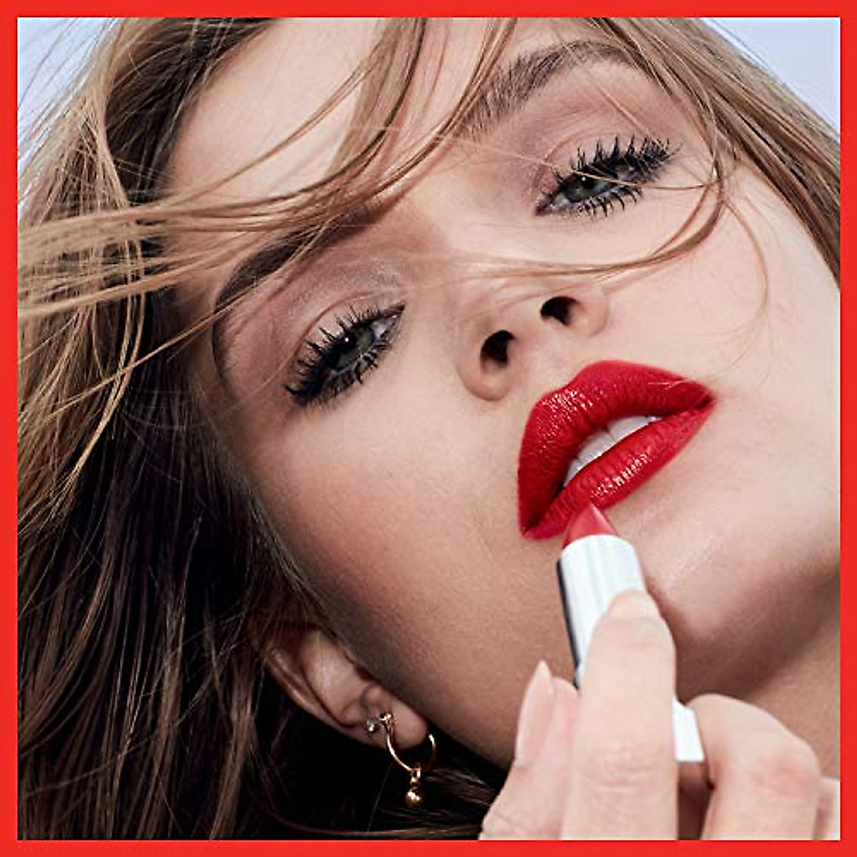 Maybelline Color Sensational Lipstick, Lip Makeup, Cream Finish, Hydrating Lipstick, Nude, Pink, Red, Plum Lip Color, Rosy Risk, 0.15 oz; (Packaging May Vary)