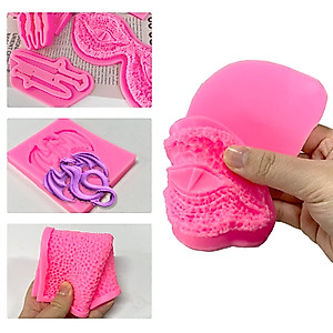 Dragon Silicone Fondant Molds, Dragon Eyes Dinosaur Claws Skin Sword Shield Chocolate Mold for Baking, Dragon Themed Cake Candy Chocolate Polymer Clay, Gummy, Crafting Projects, Cupcake Topper Decor