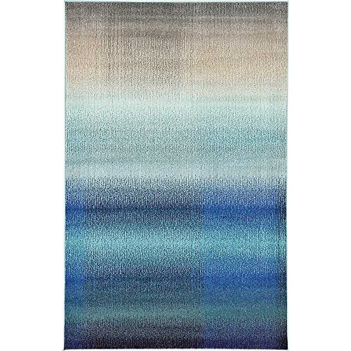 Unique Loom Estrella Collection Distressed, Gradient, Dark Colors, Abstract, Modern Area Rug, 5 ft x 8 ft, Blue/Beige
