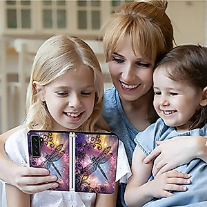 for Microsoft Surface Duo 2 Case for Women Men,AIRWEE Ultra Slim Hard PC Shookproof Fold Case Protective Cover for Microsoft Surface Duo 2 2nd 2021,Starry Dragonfly