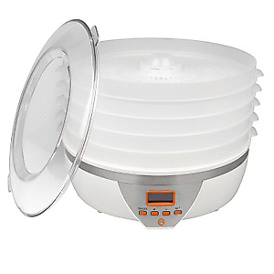 MasterChef Digital Food Dehydrator w 5 Trays and Temperature Controls-Dehydrating Machine w Recipe Guide-8L Capacity-BPA Free, Healthy Snacks, Dry Fruits, Veggies, Beef Jerky- Mothers Day Gift