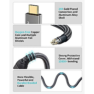 PHIXERO USB C to USB C Cable (100W/20Gbps/1.6Ft), 4K@60Hz Video Output Type-C Cable, 2-in-1 USB-A/C to USB-C Cable, USB C 3.2 Gen 2×2 Cable for MacBook Pro/Air/iPad Pro USB-C Monitor