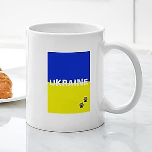 CafePress Ukraine Paws Mugs Ceramic Coffee Mug, Tea Cup 11 oz