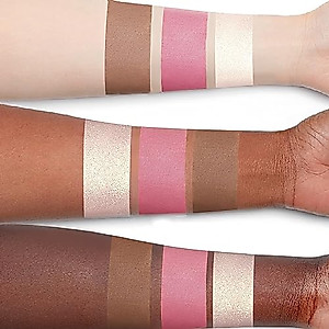 NewBang 3 Pcs Cream Blush Contour Highlighter Stick for Cheeks Eyes Lips Lightweight Dewy Finish Blush Stick Waterproof Long Lasting Contour Stick Trio Wand Face Makeup Set for Girls and Women (2+5+6)