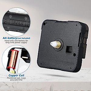 ifundom Clock Mechanism Replacement, Quartz Clock Movement Mechanism Replacement Battery Operated DIY Repair Parts Replacement (A(Thread Length 5/32inch))