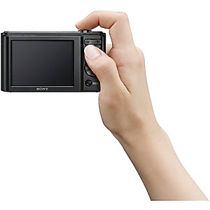 Sony DSC-W800/B Point and Shoot Digital Still Camera Black Bundle with 16GB Memory Card, Bag, Microfiber Cleaning Cloth, Card Reader, Screen Protectors, 3 Piece Cleaning Kit and Memory Card Wallet