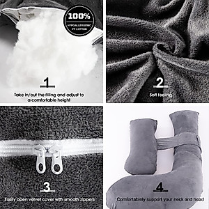 Pregnancy Pillow for Sleeping - Maternity Pillow for Pregnant Women Full Body Pillows - Support for Back, Hips, Legs, H-Shaped Pregnancy Pillow with Removable Washable Velvet Cover