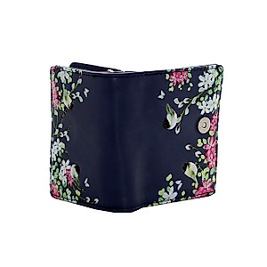 Shag Wear Chickadee Garden Small Zipper Women's Wallet (Sky Blue)