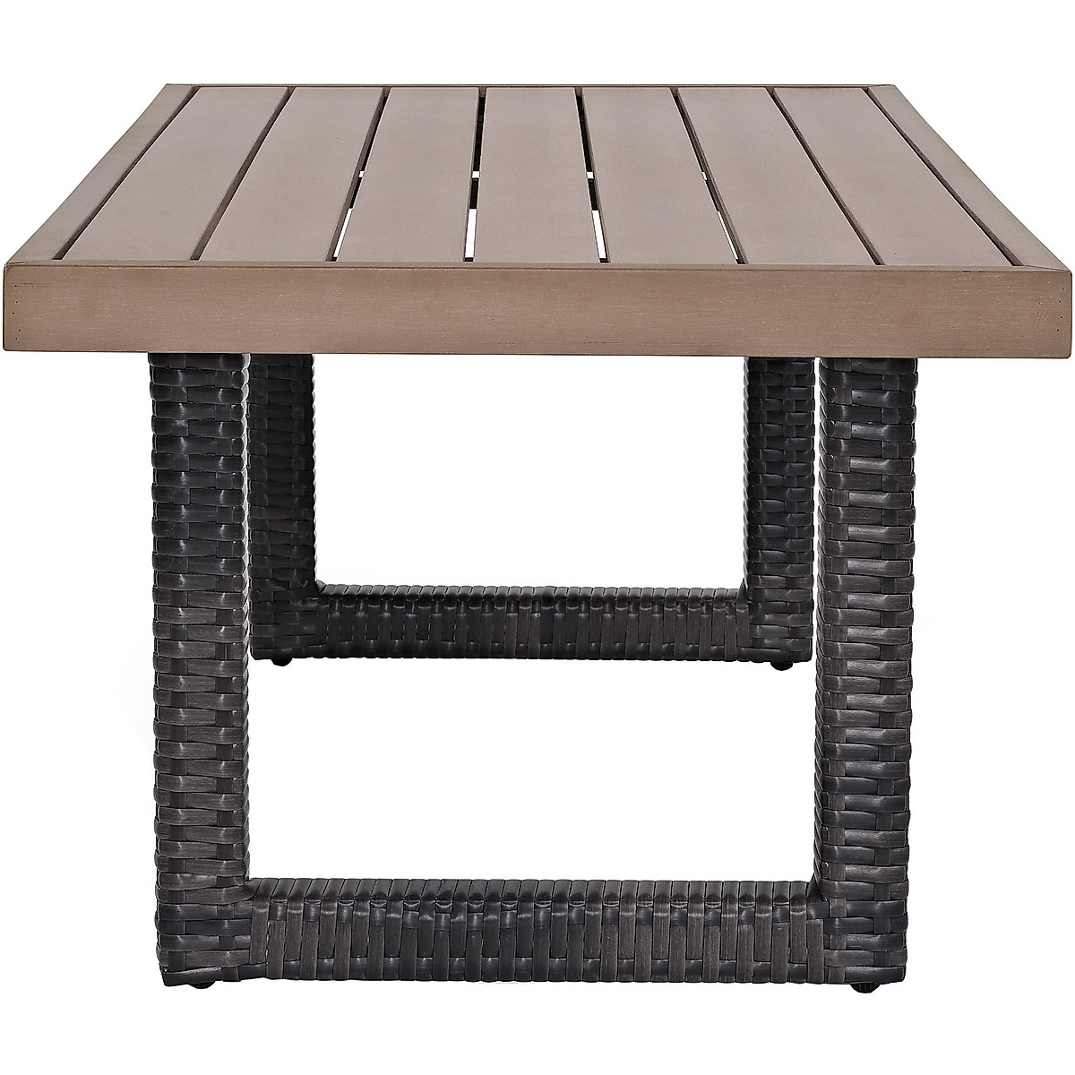 Crosley Furniture Beaufort Beaufort All Weather Rattan Wicker Outdoor Coffee Table for Patio, Deck, Porch, Brown