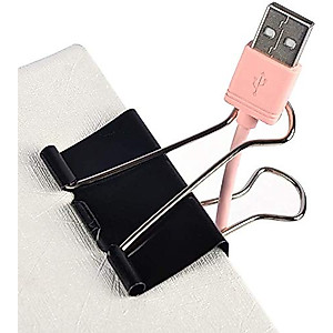 48 Pieces Extra Binder Clips,2 Inch Width,Paper Clips Extra Large for Office Supplies (Black)