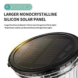 Ortope Solar Pathway Lights Outdoor Garden,200 Lumen 4Pack Solar Powered Outdoor Landscape Path Lights,12Hrs Long Last High Lumen LED Solar Walkway Yard Garden Sidewalk Patio Lights Waterproof